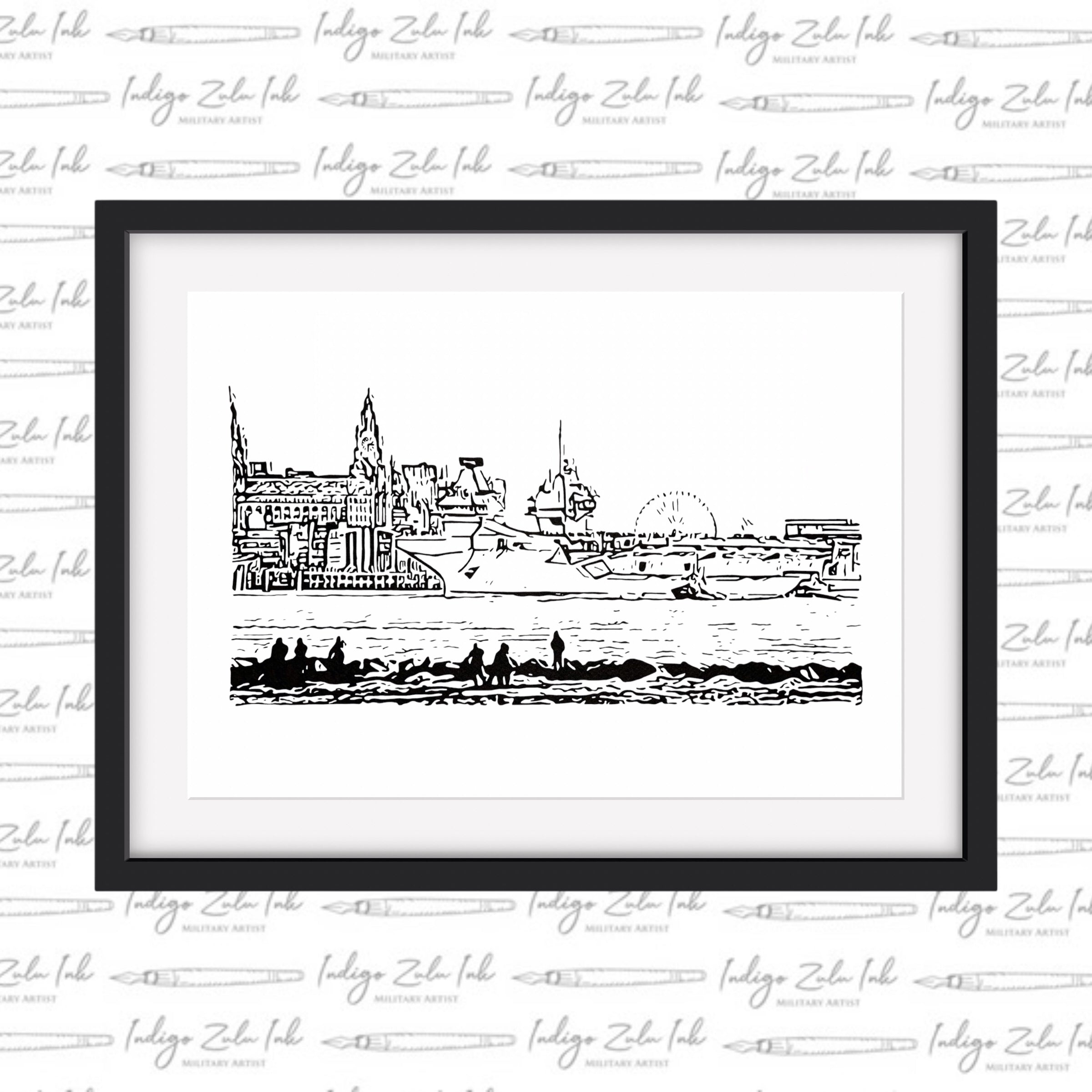HMS Prince of Wales - 'A Royal Visit' - INDIGO ZULU INK – Royal Navy Shop