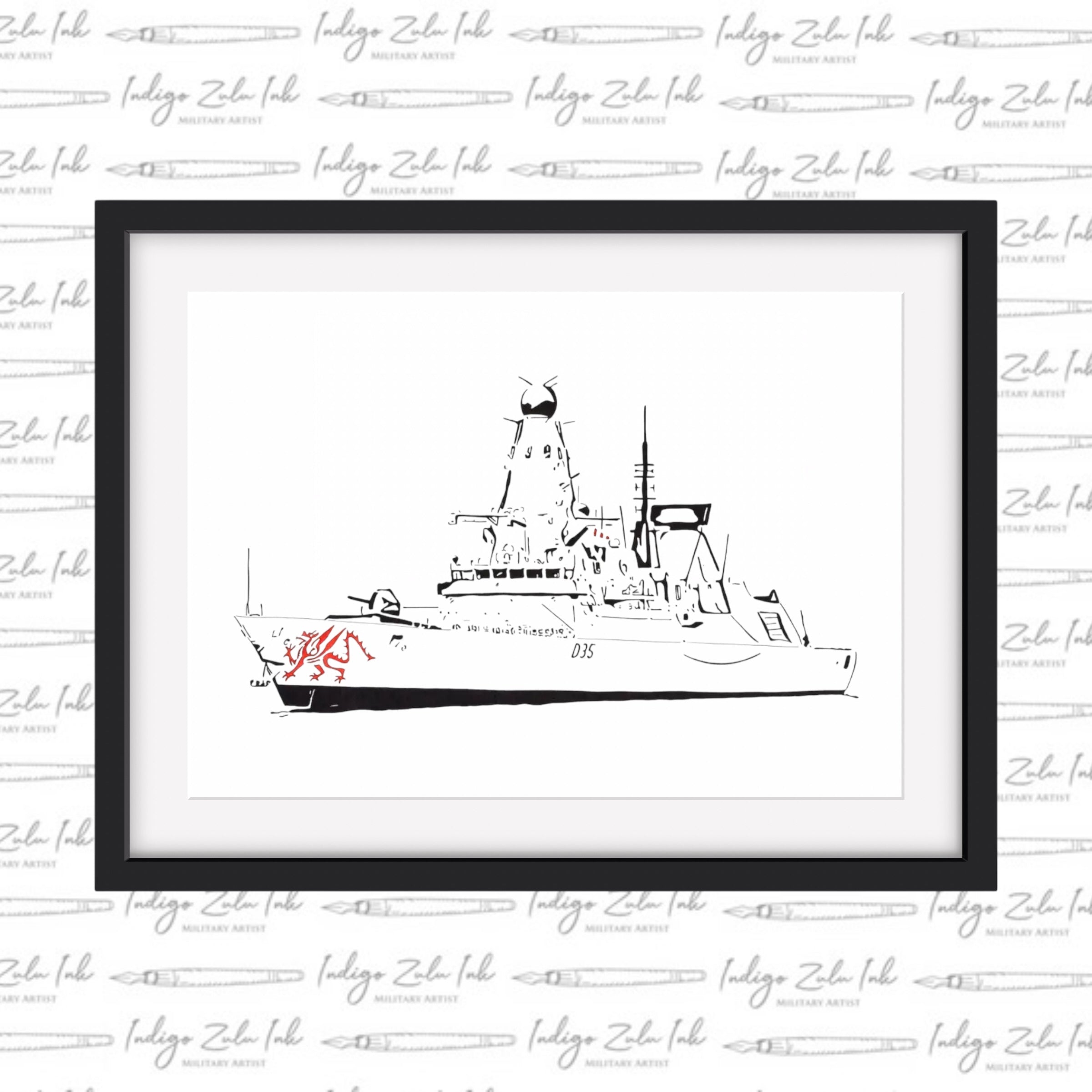 HMS Dragon - D35 - INDIGO ZULU INK – Royal Navy Shop