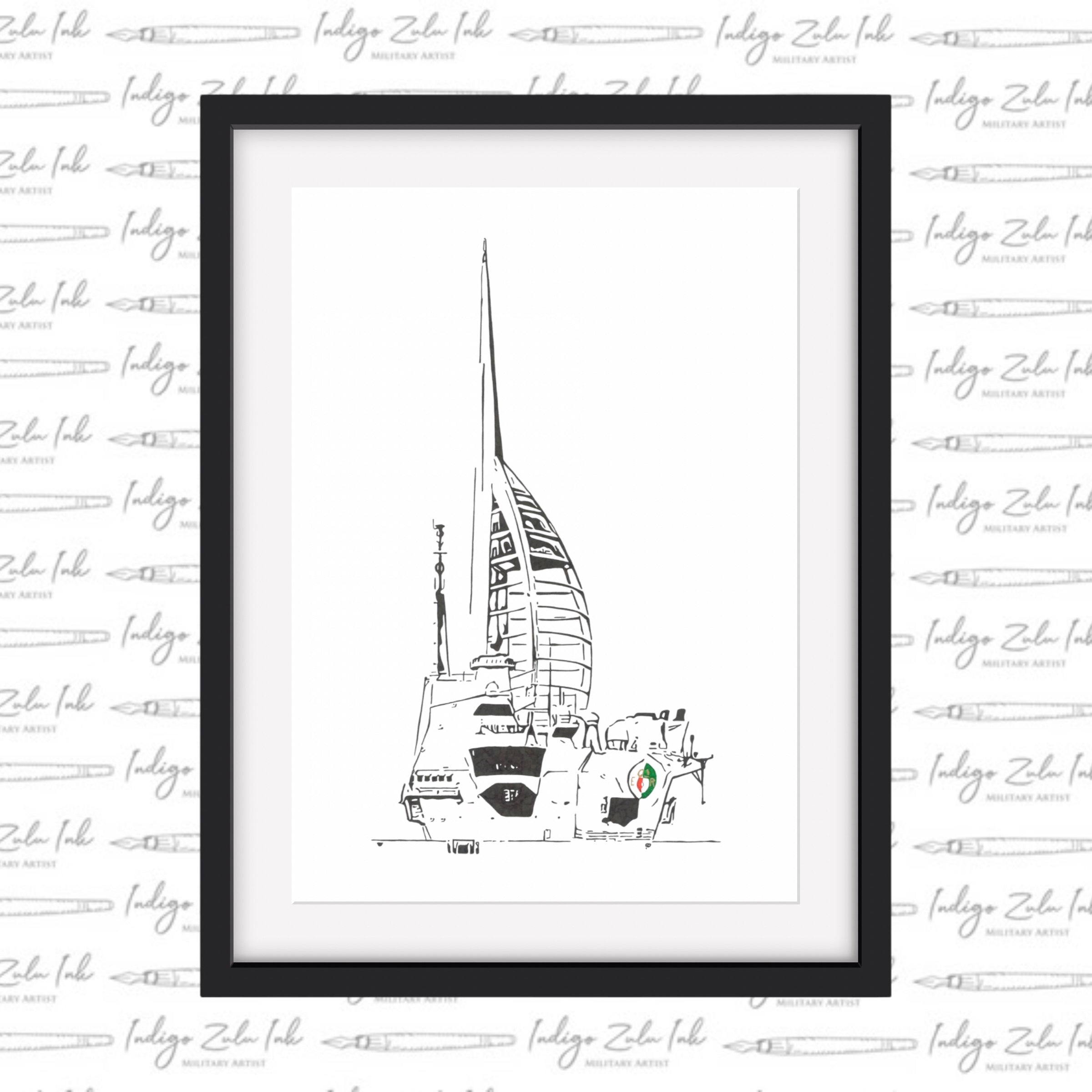 HMS QNLZ & Spinnaker - INDIGO ZULU INK – Royal Navy Shop