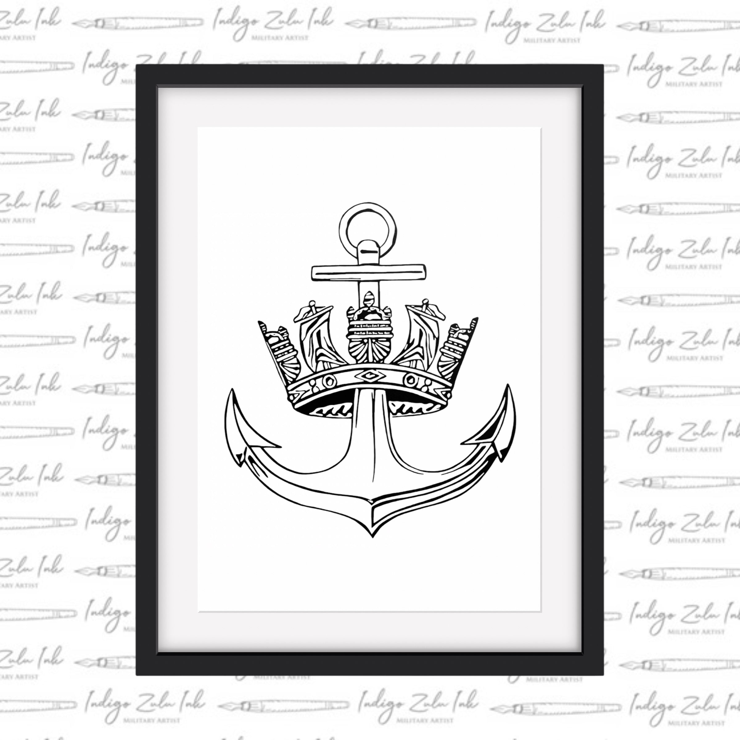 Royal Navy Crown & Anchor - INDIGO ZULU INK – Royal Navy Shop