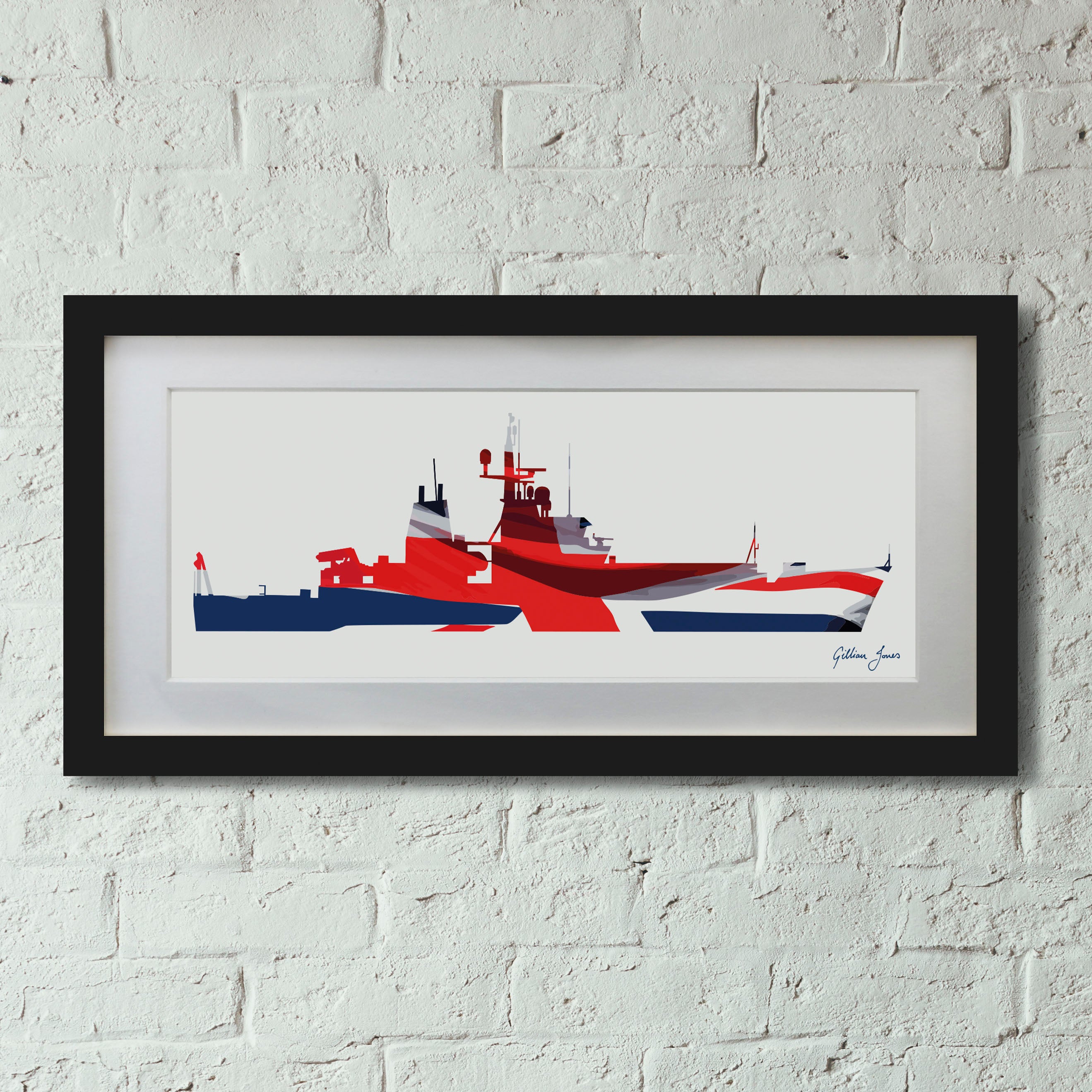 Echo Class Union Flag Fine Art Print - Gillian Jones – Royal Navy Shop