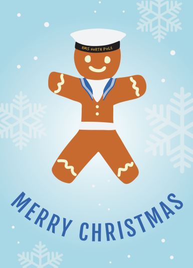 Gingerbread Sailor Christmas Cards - 8 Pack – Royal Navy Shop