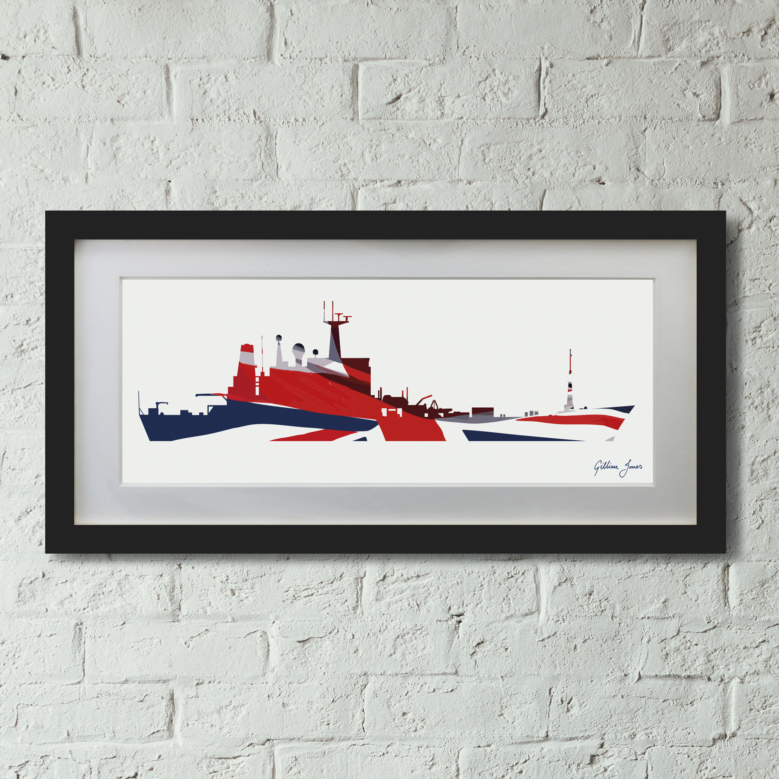 HMS SCOTT Union Flag Fine Art Print - Gillian Jones – Royal Navy Shop