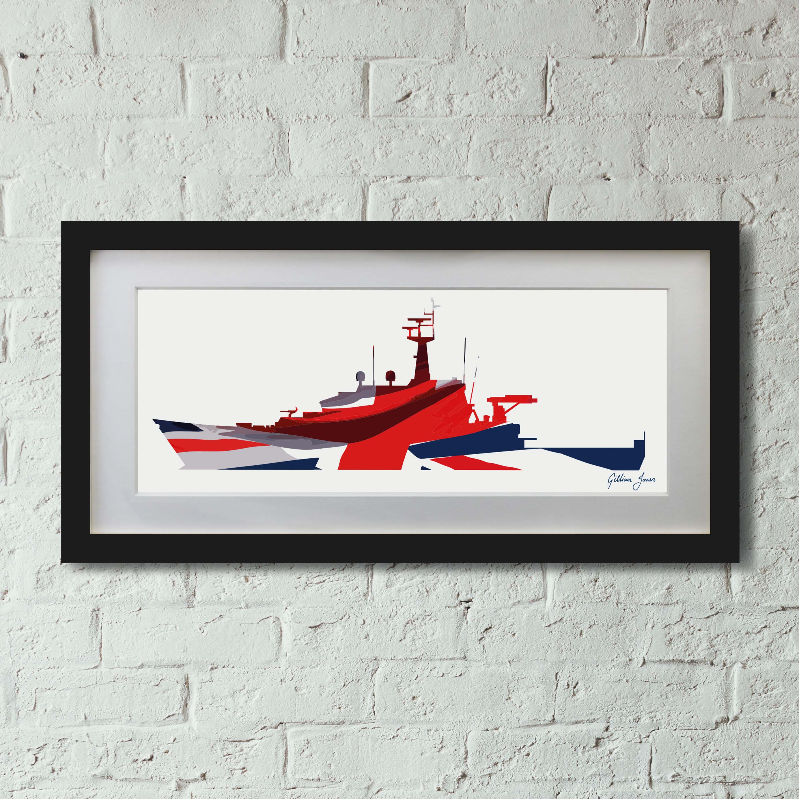 River Class OPV Batch 1 Union Flag Fine Art Print - Gillian Jones ...